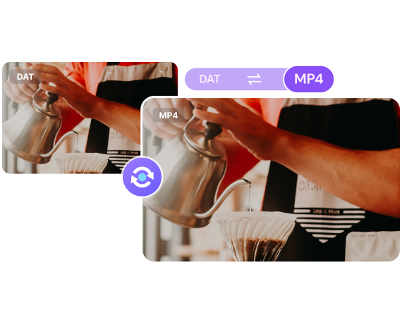 Convert DAT To MP4 Online Free With Media io